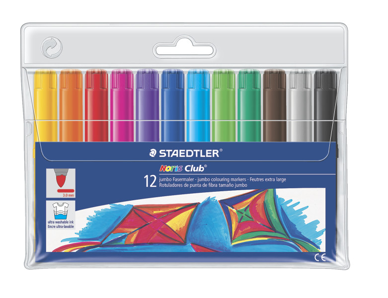 Staedtler Noris Club Water Colour Markers Assorted Pack of 12