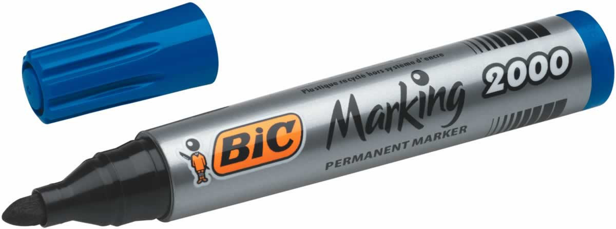 Bic-Marking-2000-Round-Nib-Permanent-Marker-Assorted-Pack-of-4