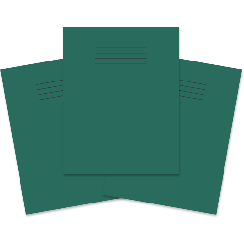 RHINO 9 x 7 Exercise Book 120 Page, Dark Green, F8M (Pack 100)