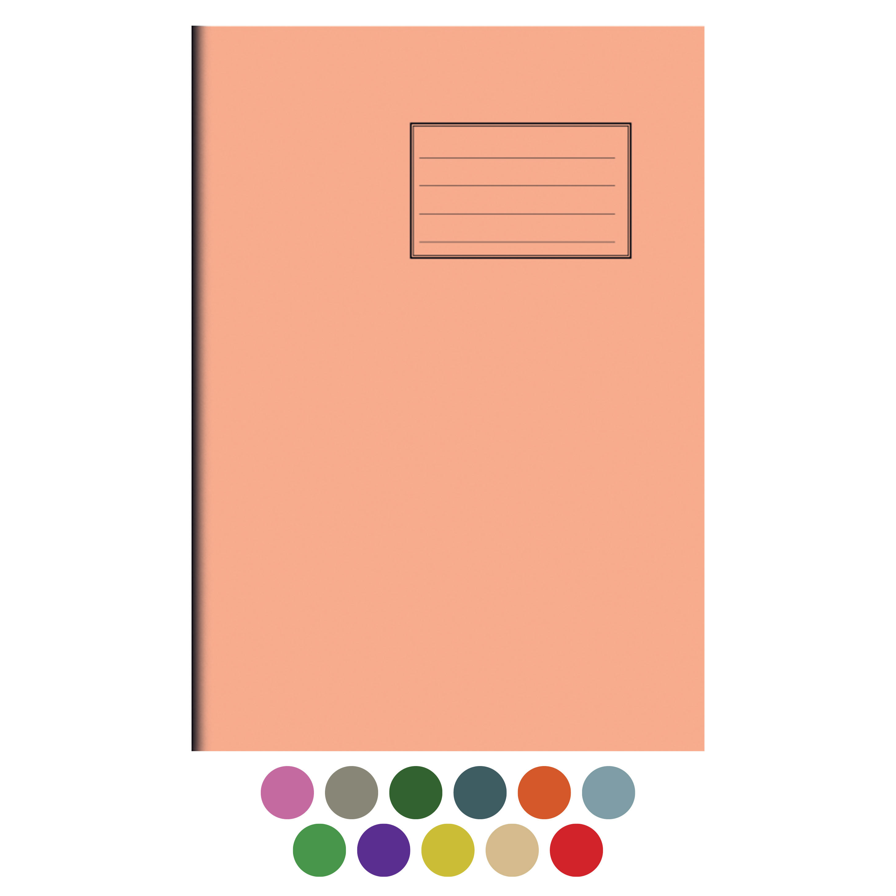 Notes Exercise Book A4 80 pages 8mm Ruled and Margin Pink Cover - Pack ...