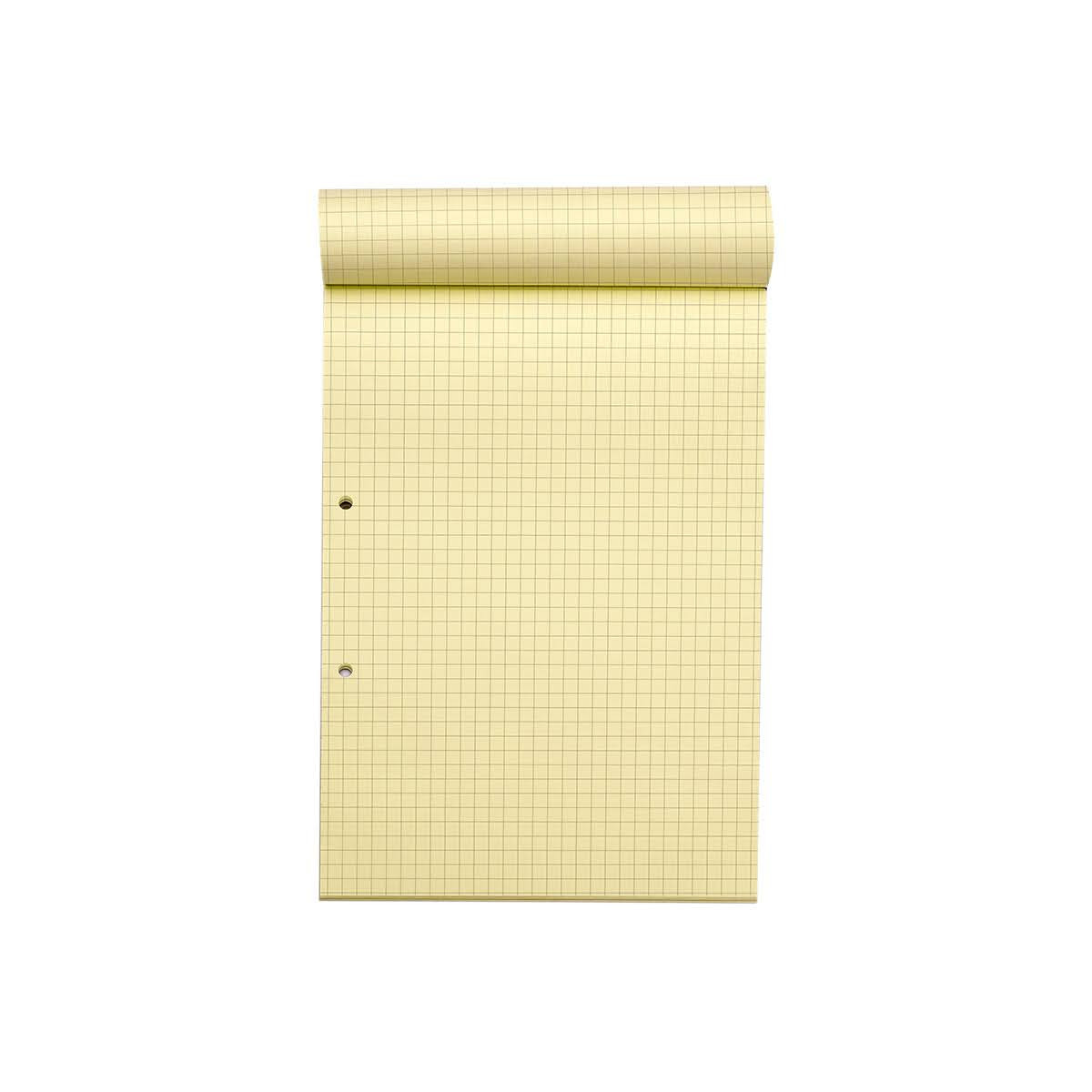 RHINO A4 Refill Pad 100 Page Yellow Tinted Paper 7mm Squared