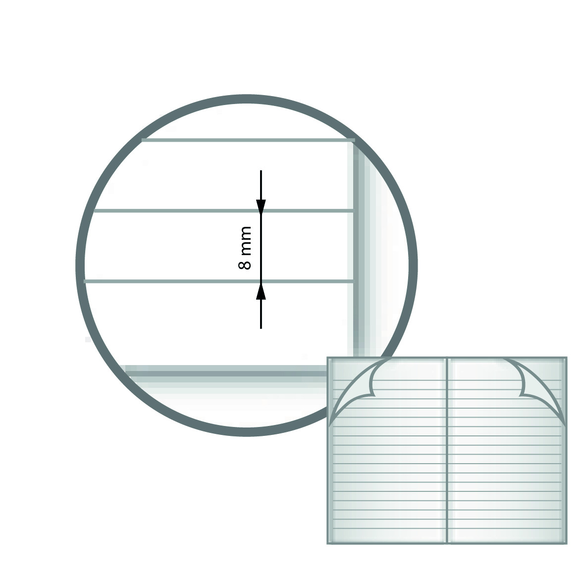 Notes Exercise Book A4 80 pages 8mm Ruled Light Blue Cover - Pack of 50